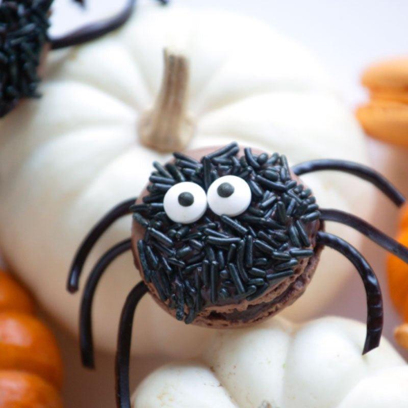 DIY Halloween Treats - Furry Spider Macarons – Olivia Macaron