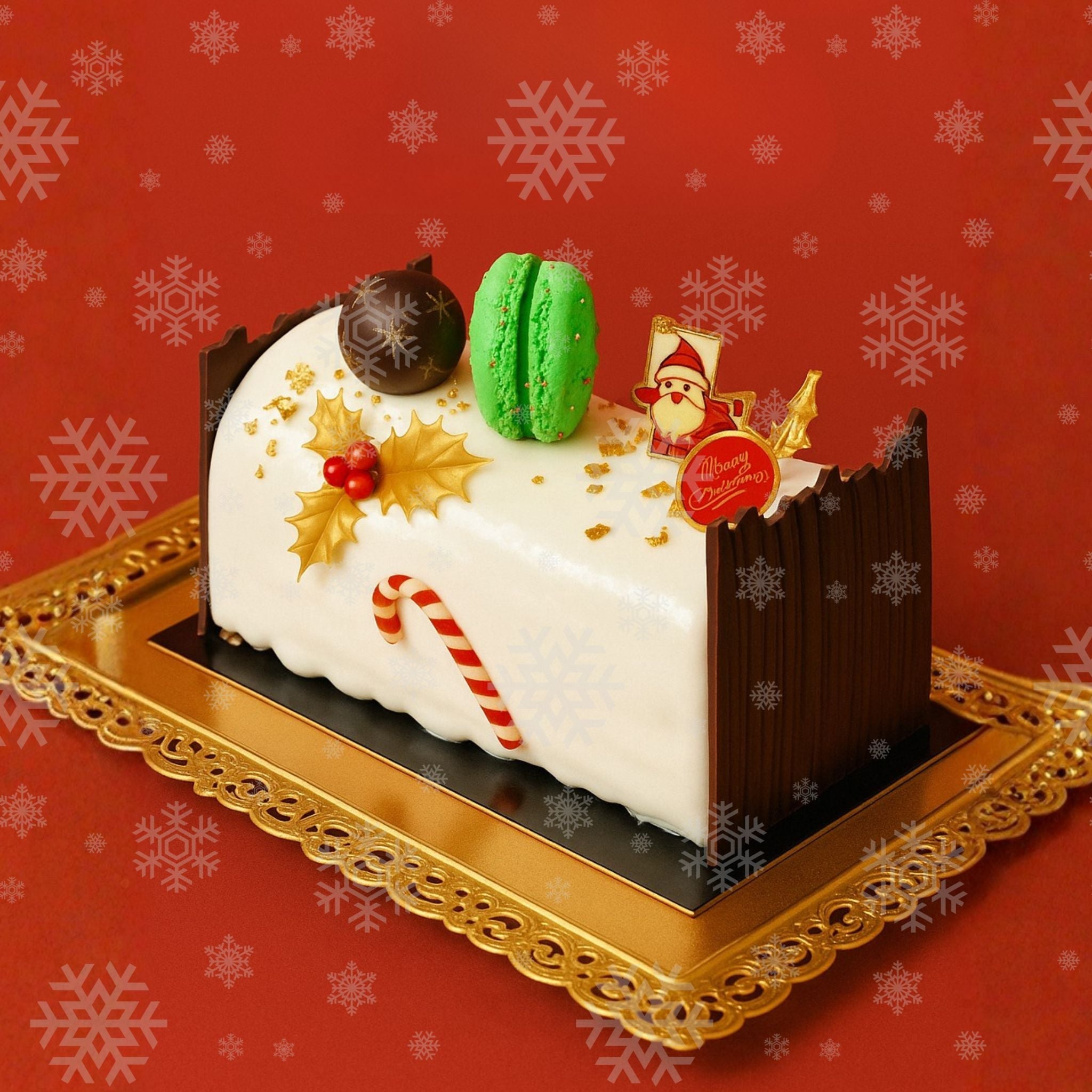 Bûche de Noël – Chocolate Mousse (Pre-Order Only) – Olivia Macaron